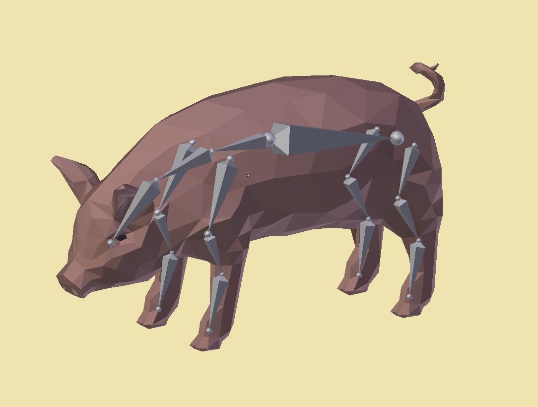 3D model 009 Pig VR / AR / low-poly rigged | CGTrader