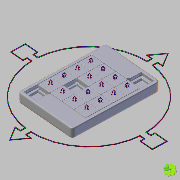 3D model Binary puzzle low poly rigged VR / AR / low-poly rigged ...