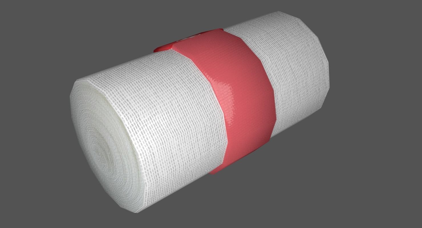 3D model Elastic Bandage Red VR / AR / low-poly | CGTrader