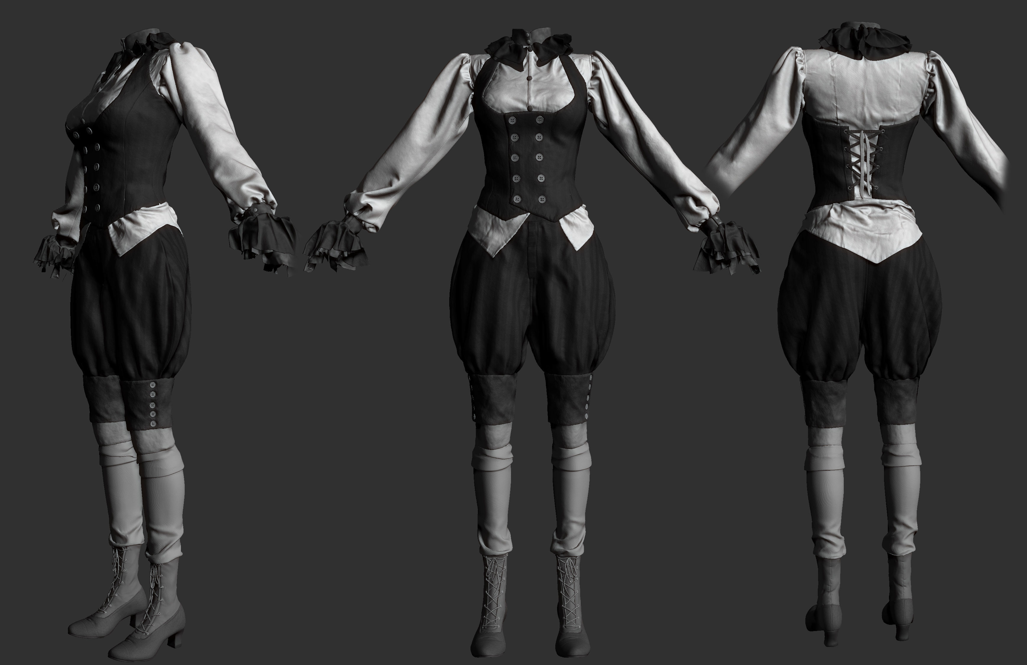 Realistic Steampunk Costume 3D model | CGTrader
