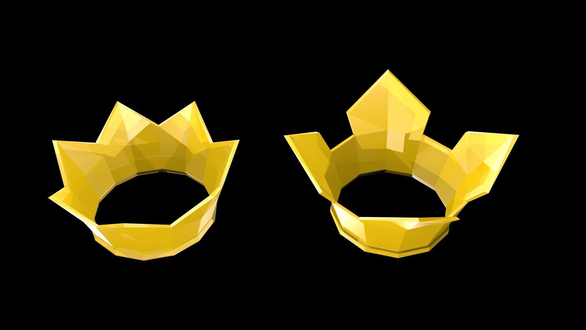3D model Low poly crowns VR / AR / low-poly | CGTrader