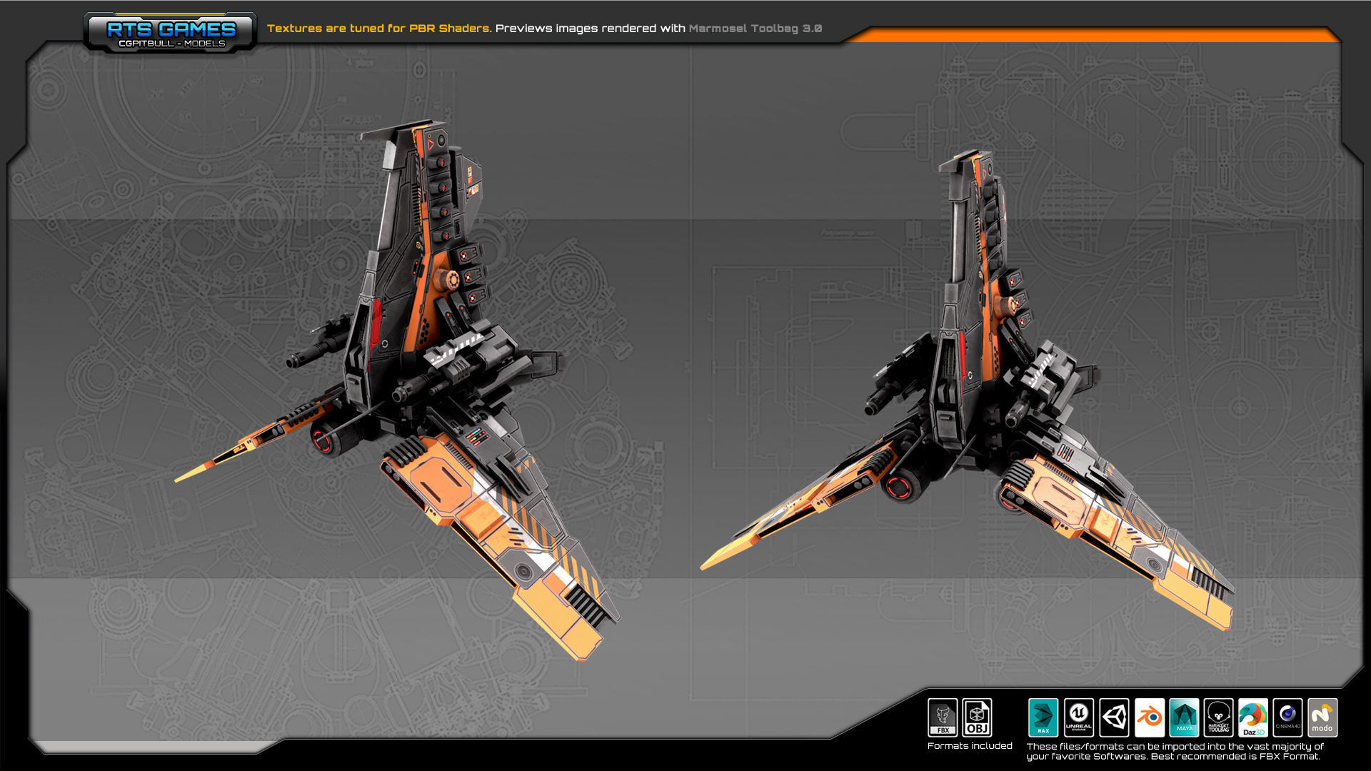 SF Fighter ZR3 3D asset | CGTrader