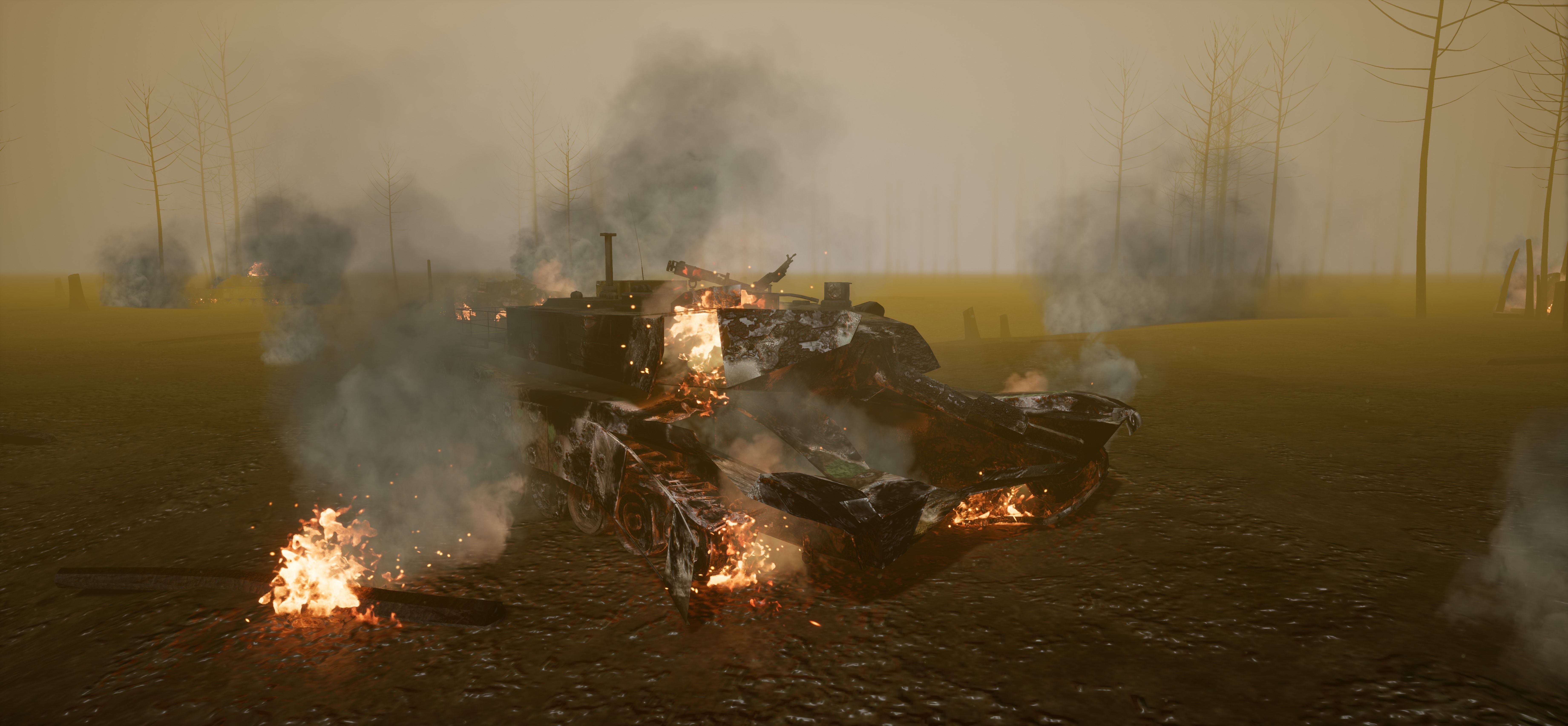 3D model Tank Abrams Destroyed VR / AR / low-poly | CGTrader