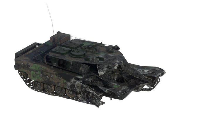 3D model Tank Abrams Destroyed VR / AR / low-poly | CGTrader