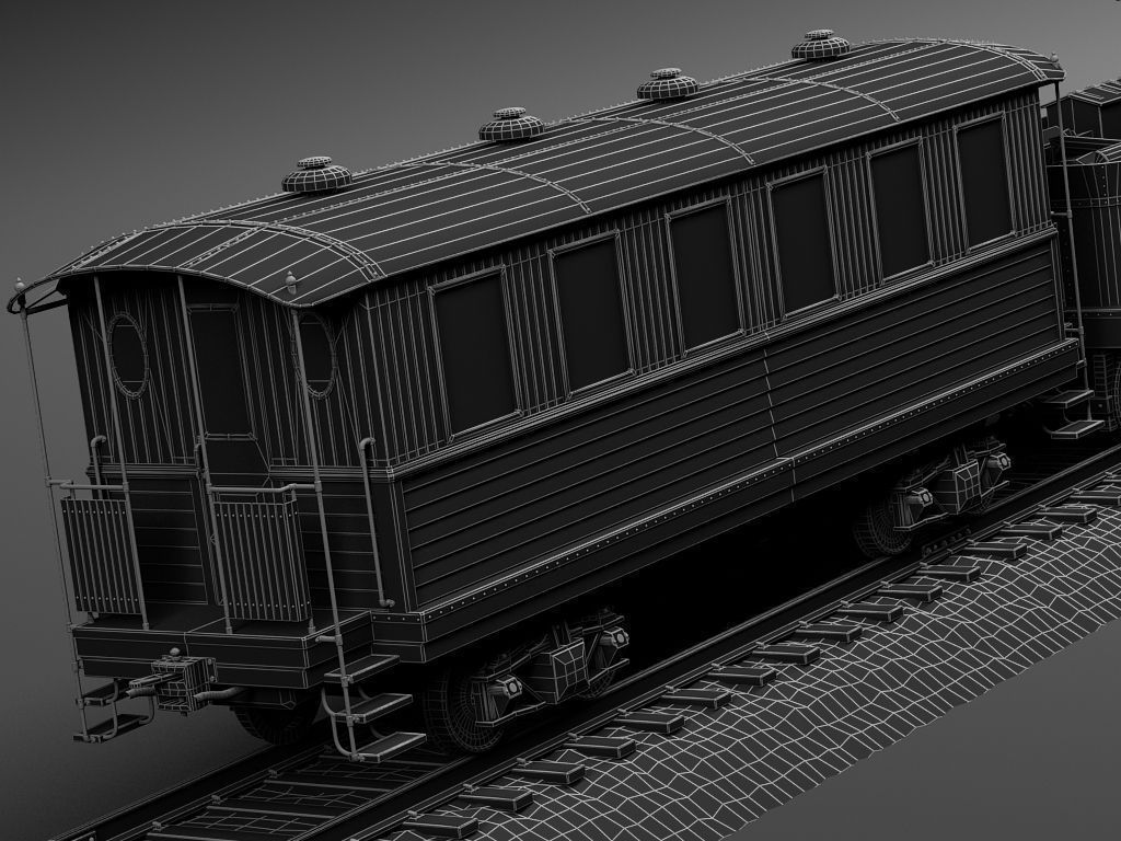 Jupiter Steam Train 1868 3D model | CGTrader