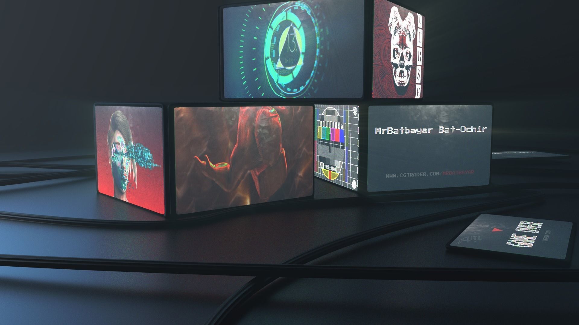 RGB split LCD LED shader 3D model 3D printable | CGTrader