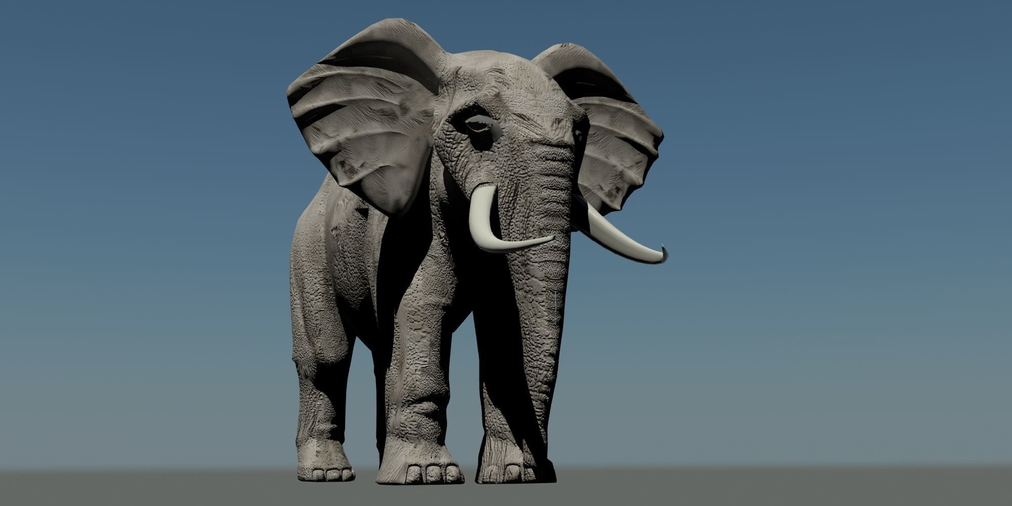 3D model Elephant 3D model with tusks VR / AR / low-poly | CGTrader