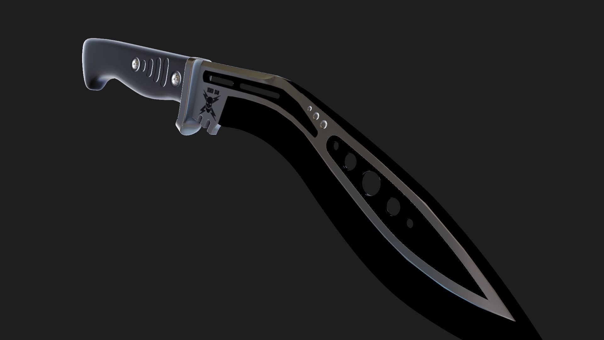 United Cutlery M48 Tactical Kukri free 3D model | CGTrader