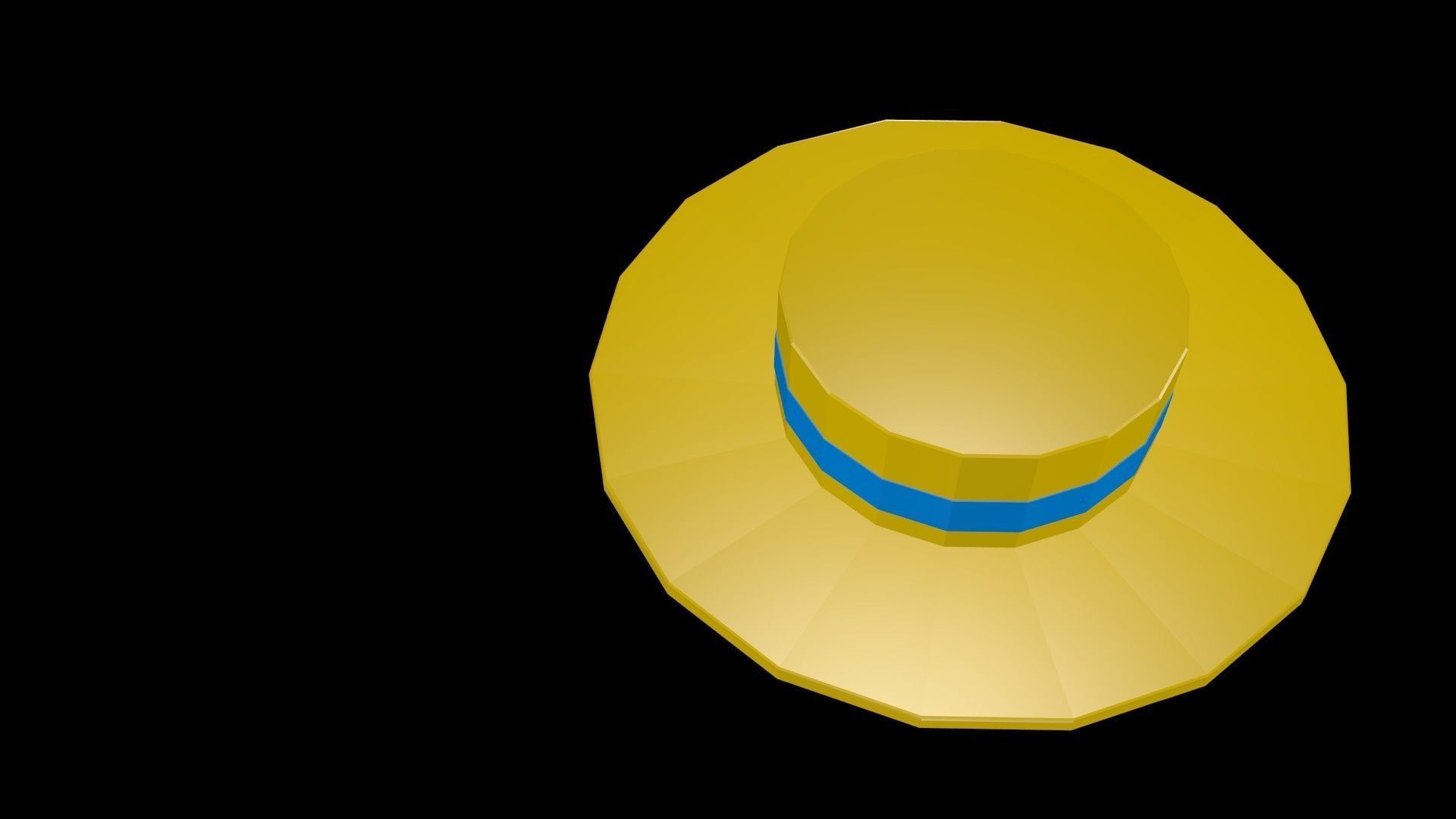 3D model Low poly straw hat VR / AR / low-poly | CGTrader