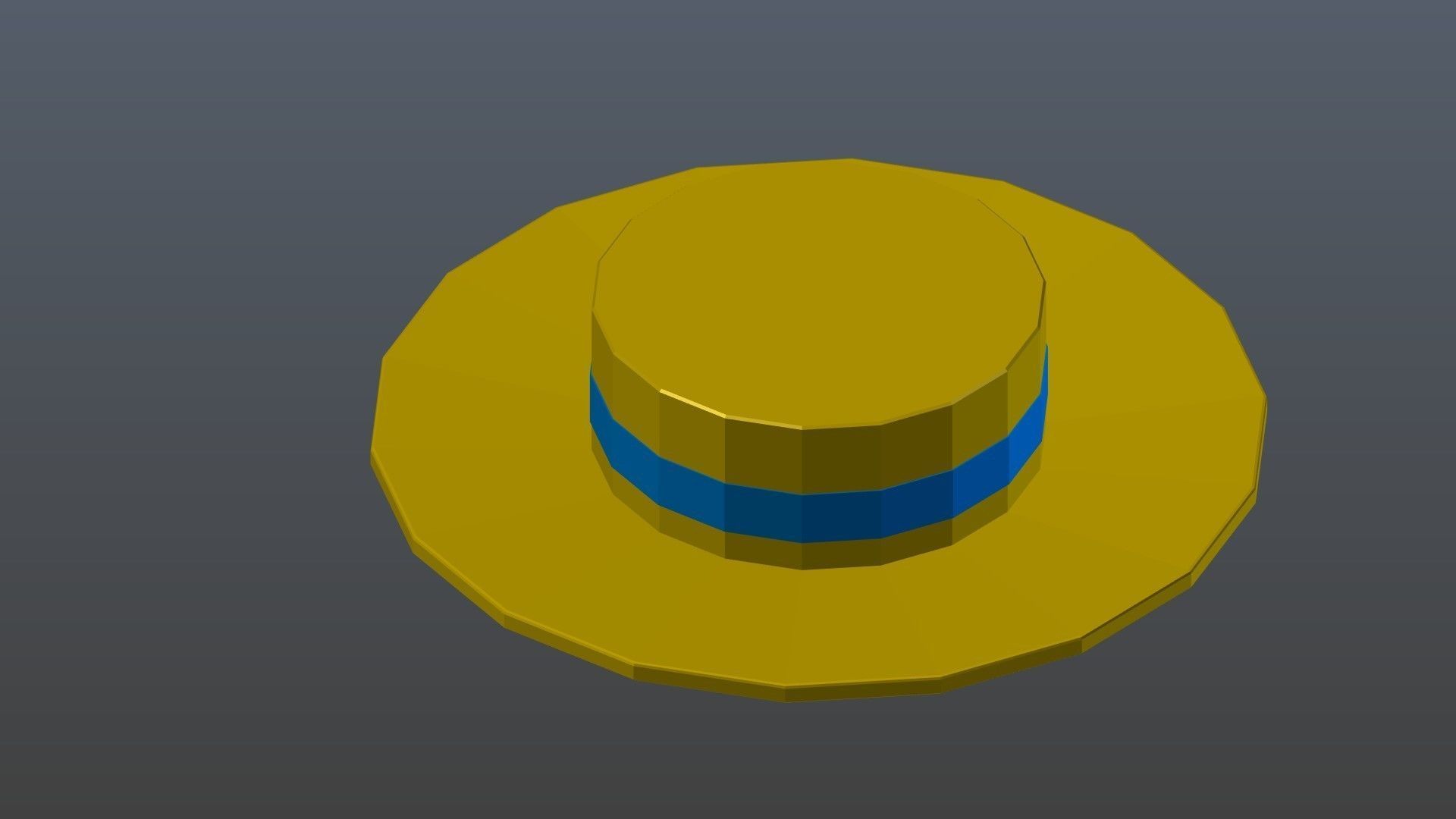 3D model Low poly straw hat VR / AR / low-poly | CGTrader