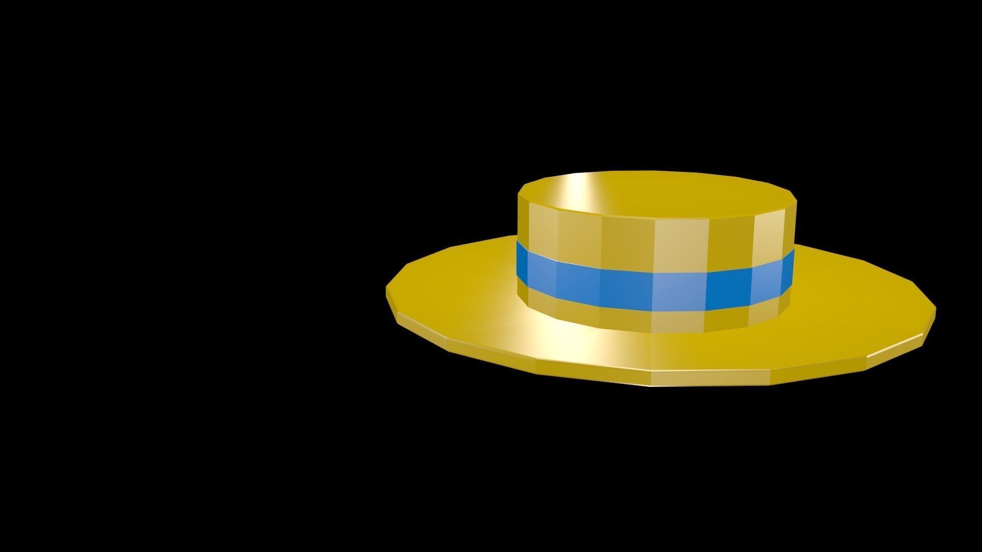 3D model Low poly straw hat VR / AR / low-poly | CGTrader