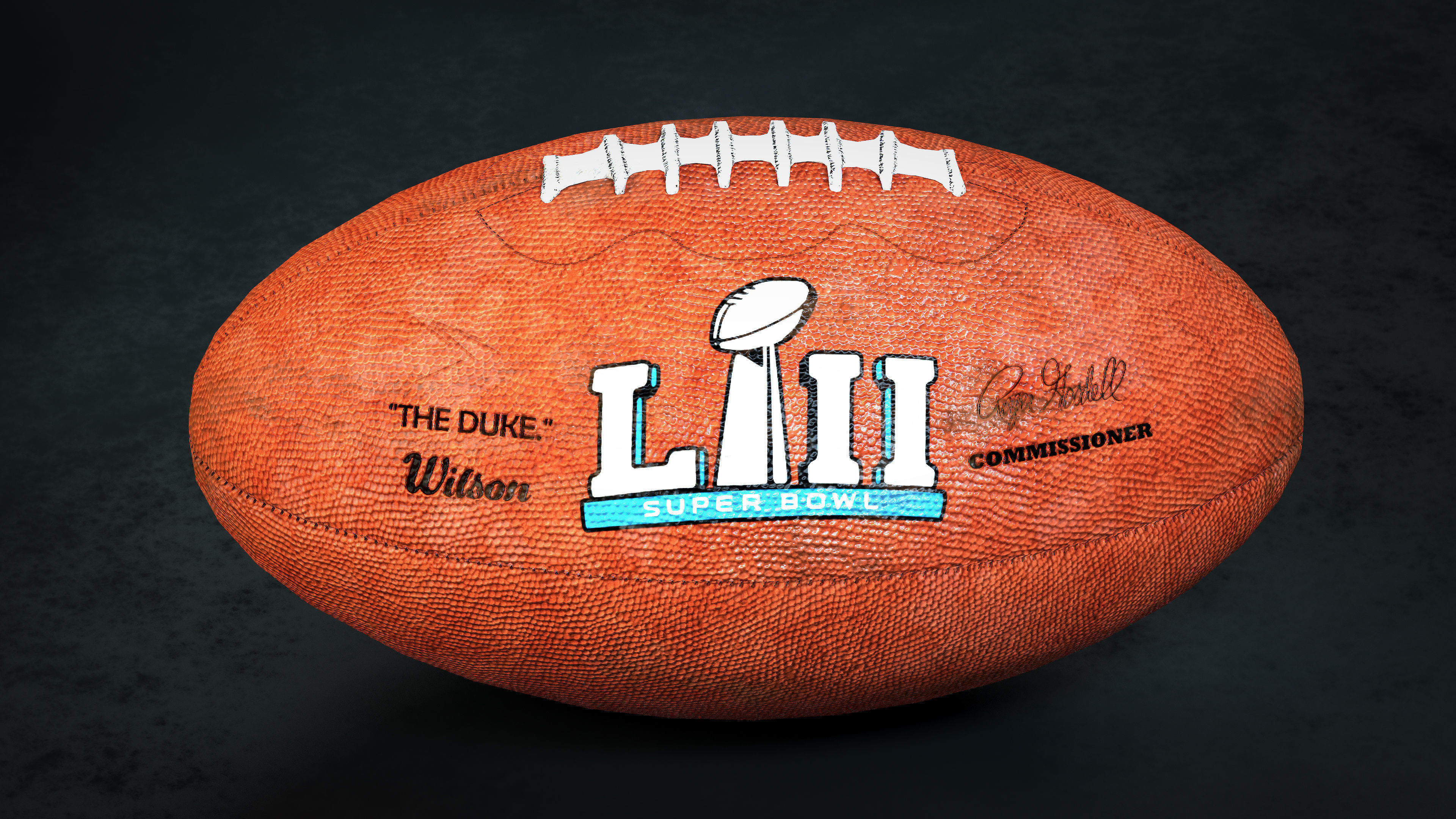 3D model Superbowl football - Low poly 3D model VR / AR / low-poly ...