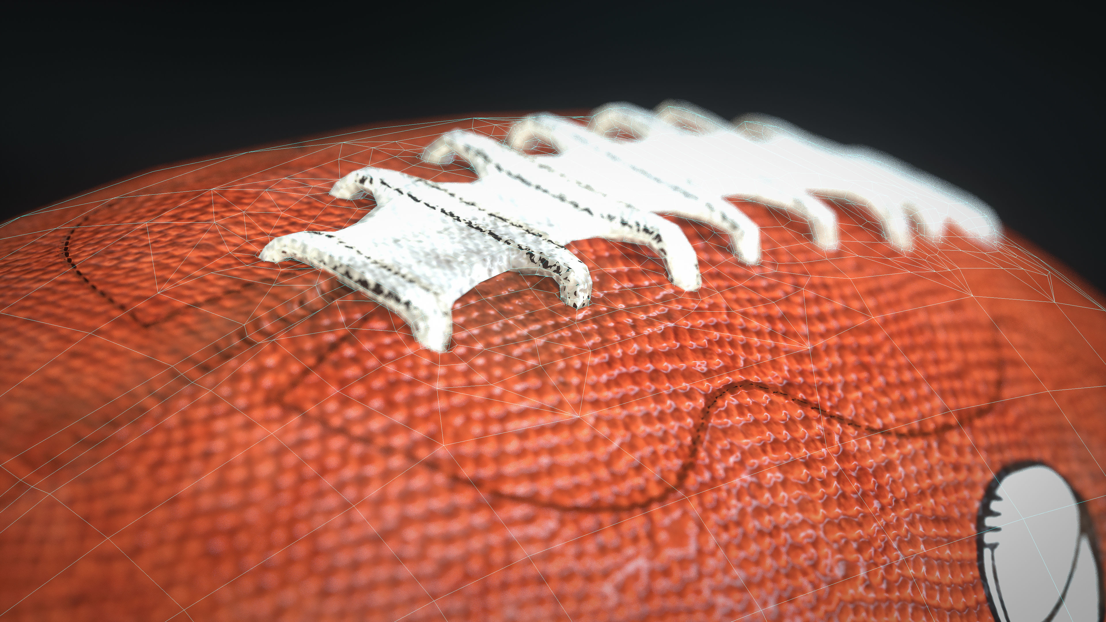 3D model Superbowl football - Low poly 3D model VR / AR / low-poly ...