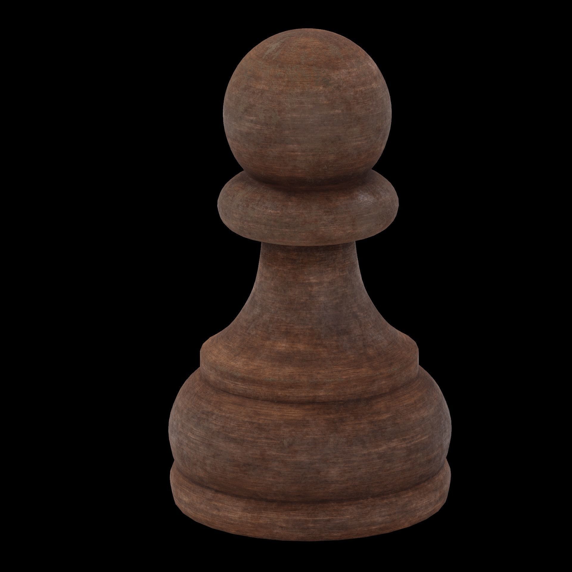 3D model Wooden chess piece - Pawn VR / AR / low-poly | CGTrader