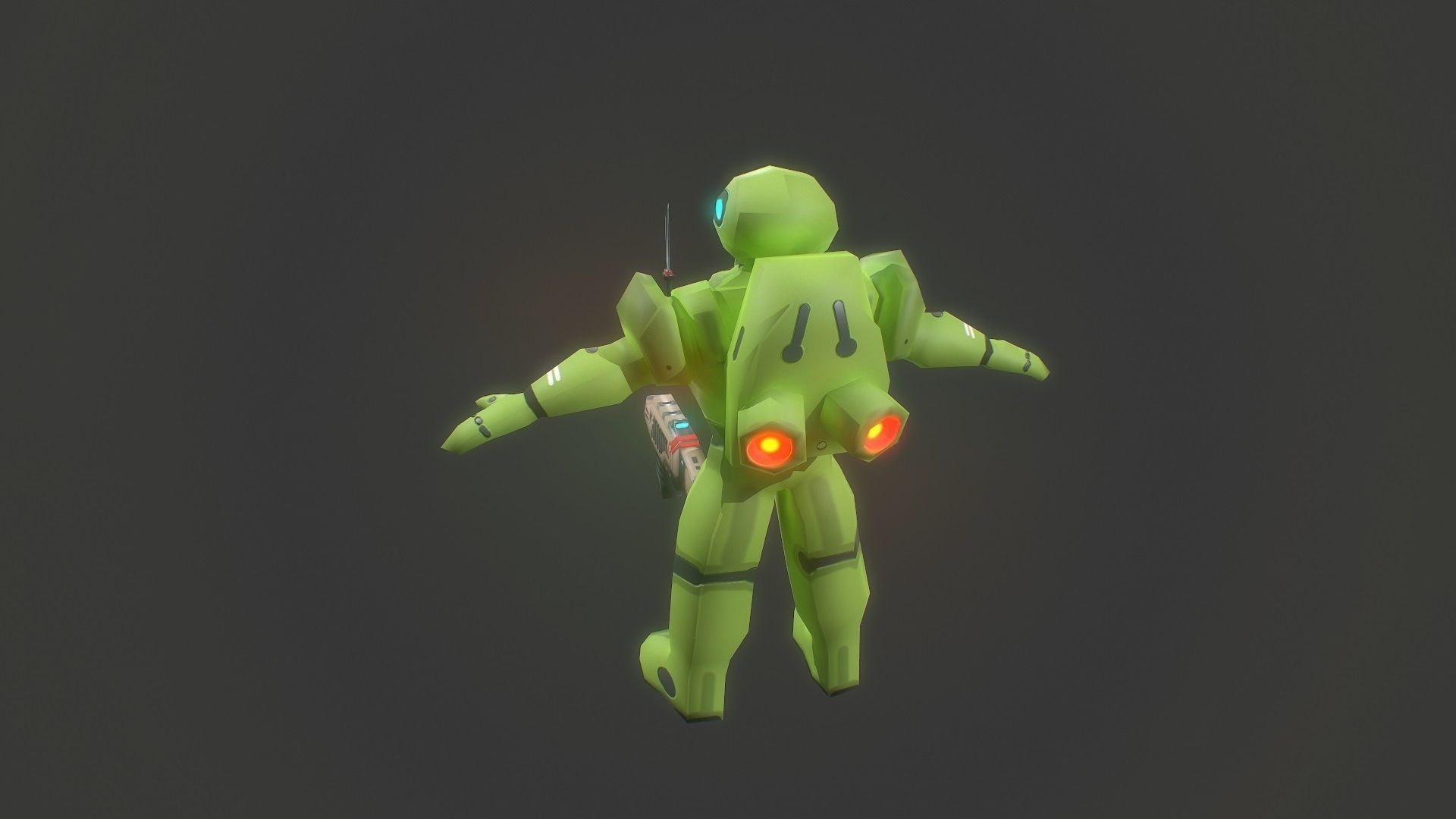 3D model Low poly sci fi soldier military character VR / AR / low-poly ...