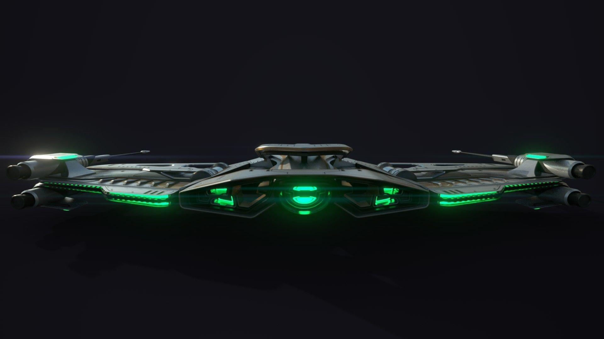 3D model X-Blade spaceship with lights VR / AR / low-poly | CGTrader