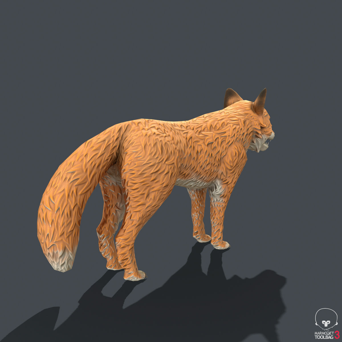 3D model Stylised fox VR / AR / low-poly | CGTrader