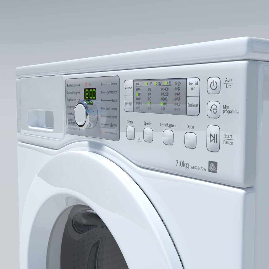 Washing machine 3D Model OBJ FBX LWO LW LWS | CGTrader.com