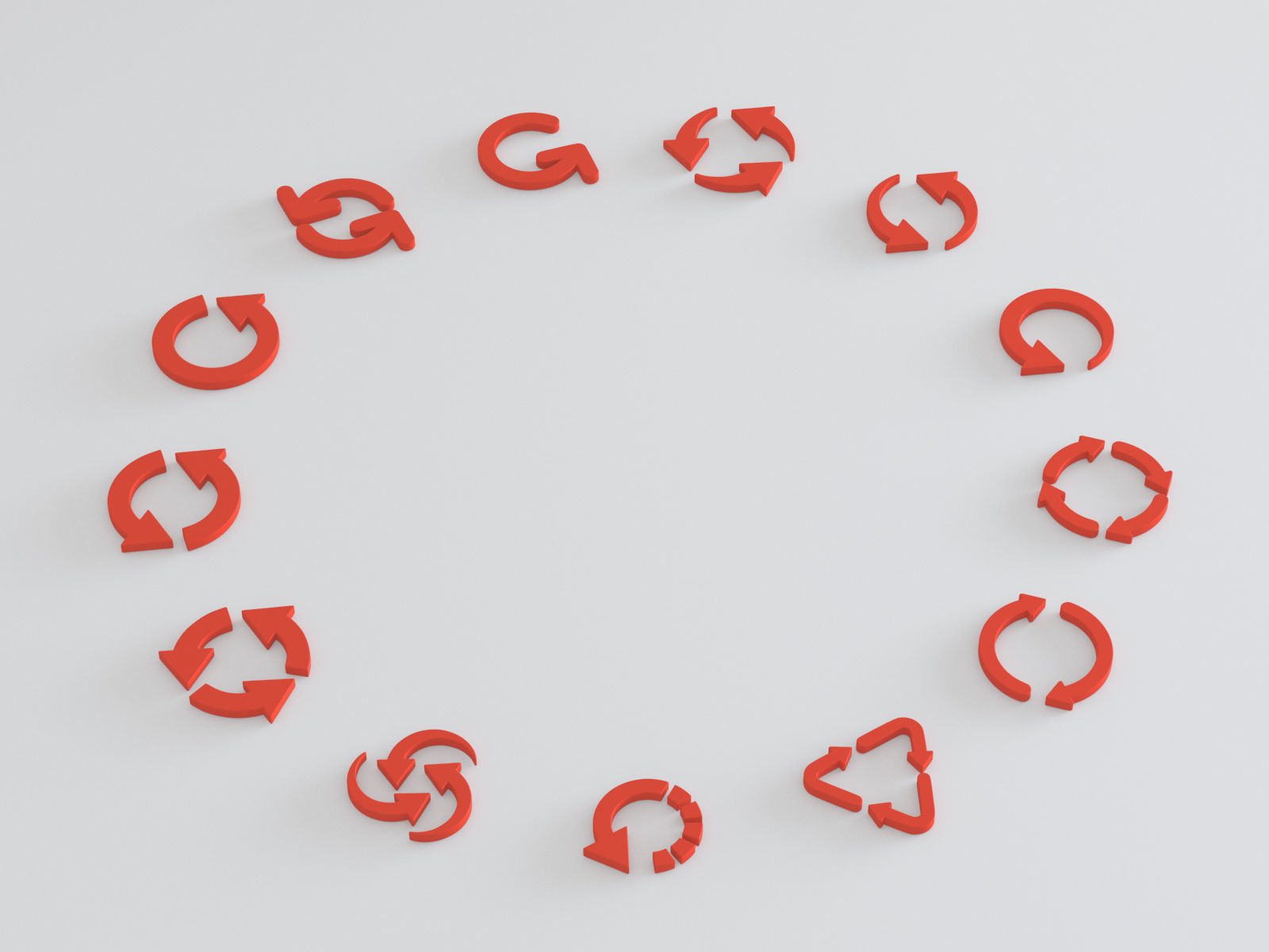 Arrows in a Circle 3D model | CGTrader