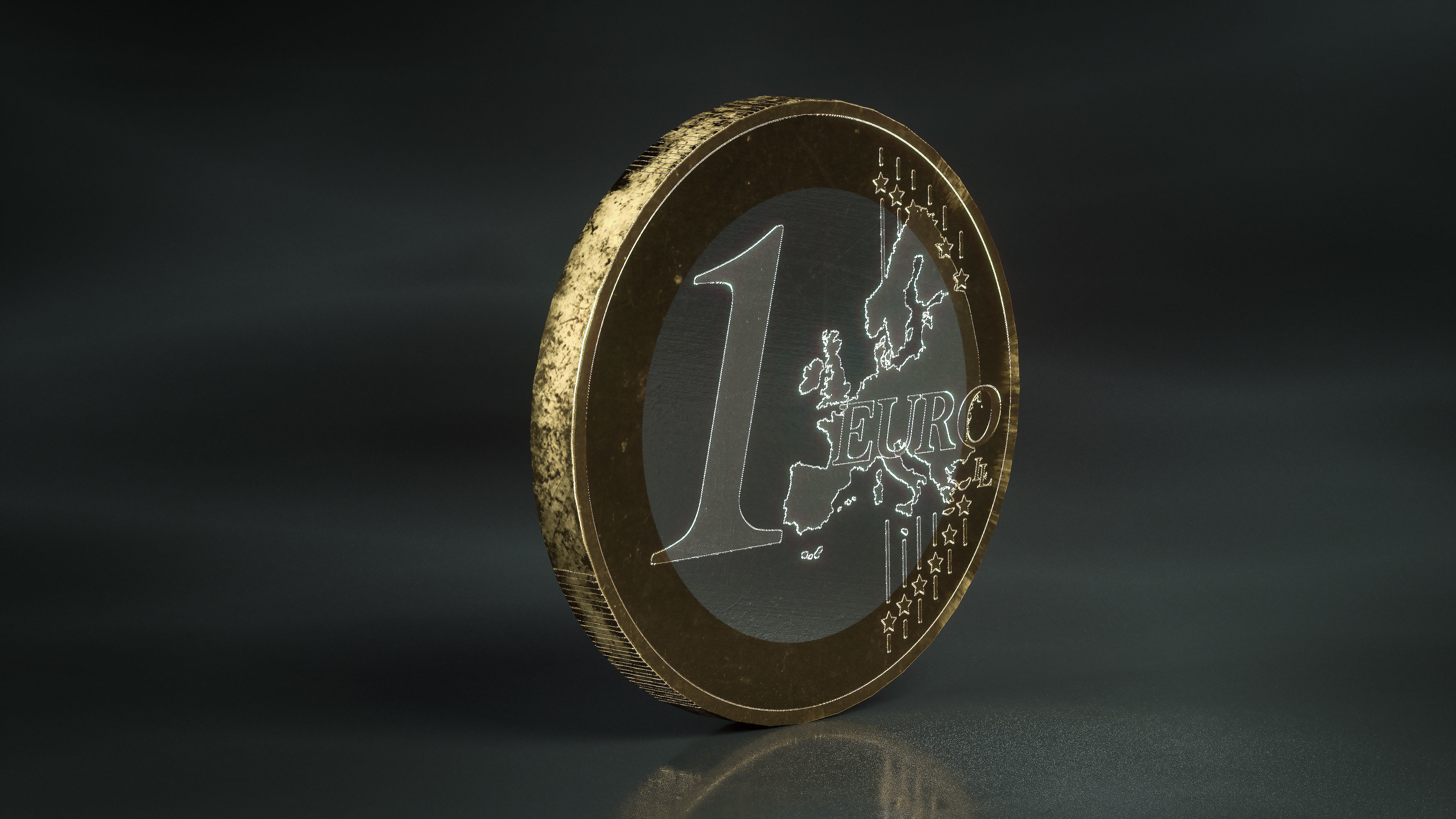 3D model Realistic 1 Euro - Low poly 3D model VR / AR / low-poly | CGTrader