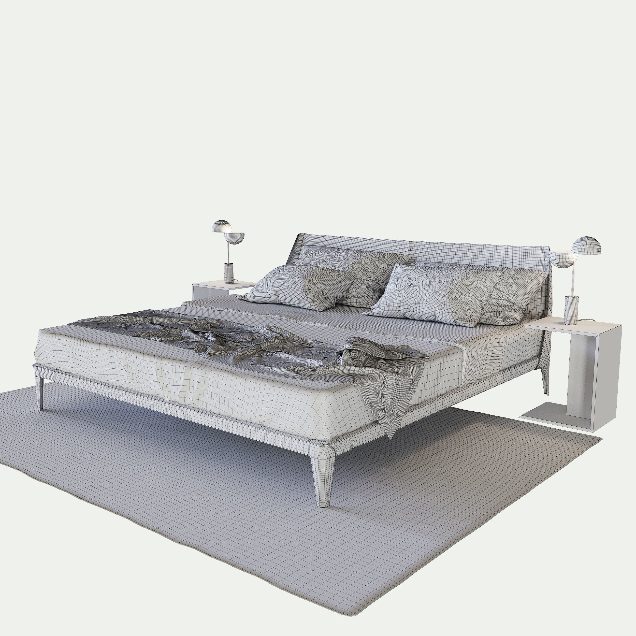 Flexform Isabel Bed 3D model | CGTrader