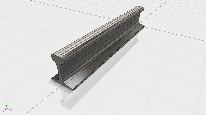 Rail R65 GOST R 51685-2000 3D model | CGTrader