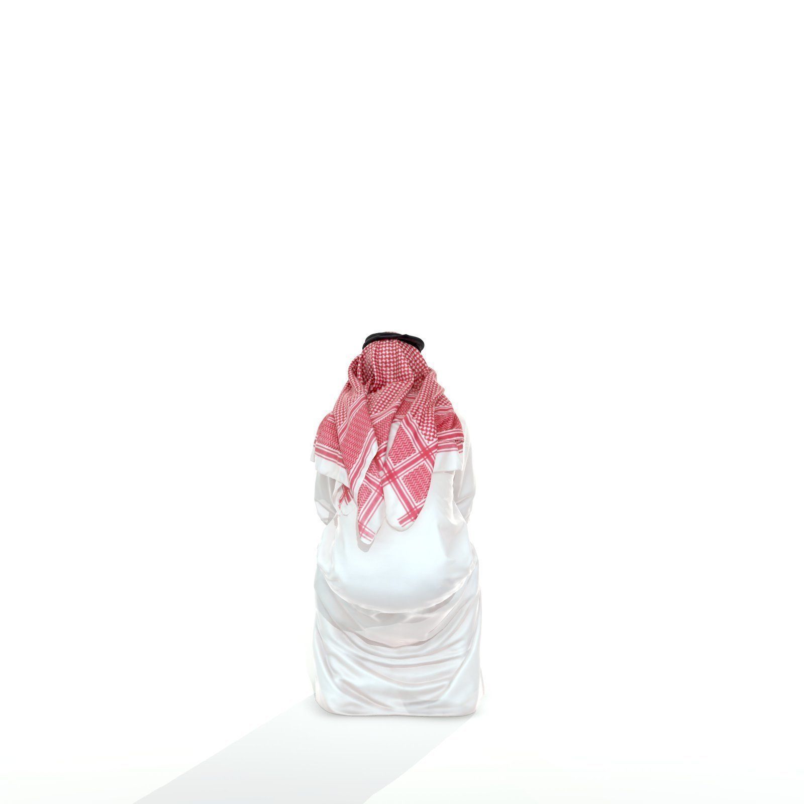 Sitting Arab Man Wearing white Thawb ArMan0003-HD2-O01P01-S 3D model ...