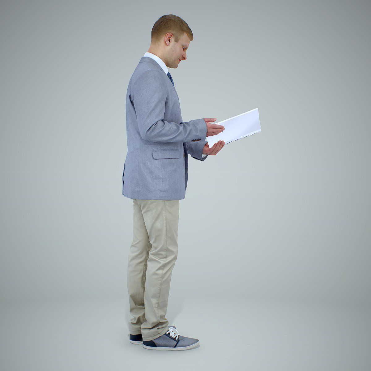 Standing Business Man Holding Documents BMan0304-HD2-O01P01-S 3D model ...