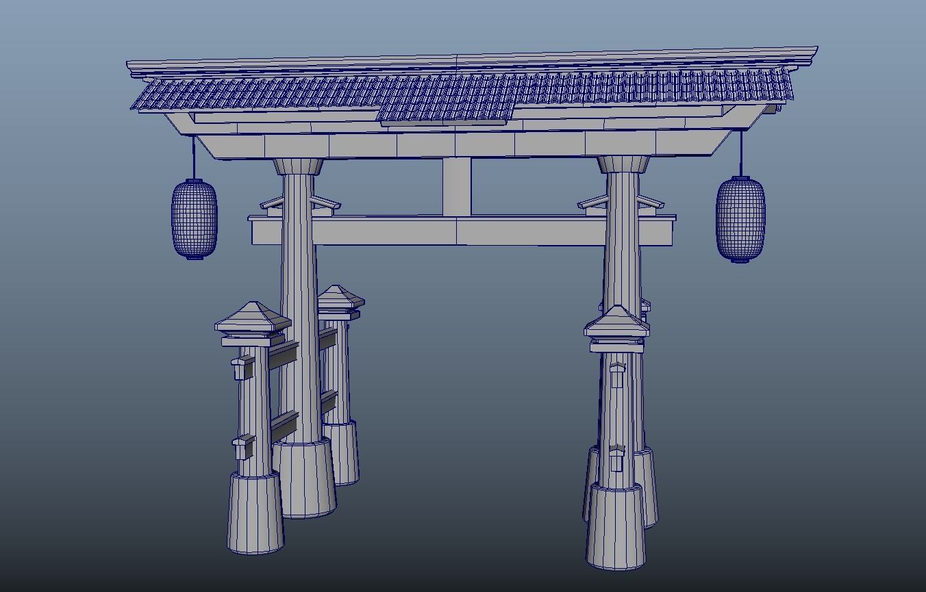 3D model Japanese Shrine Gate Torri VR / AR / low-poly | CGTrader
