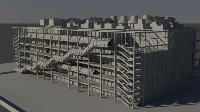 3D model Center George Pompidou Paris VR / AR / low-poly | CGTrader