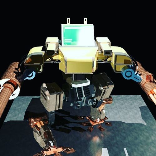 Mechanical Robot V1 3D model rigged | CGTrader