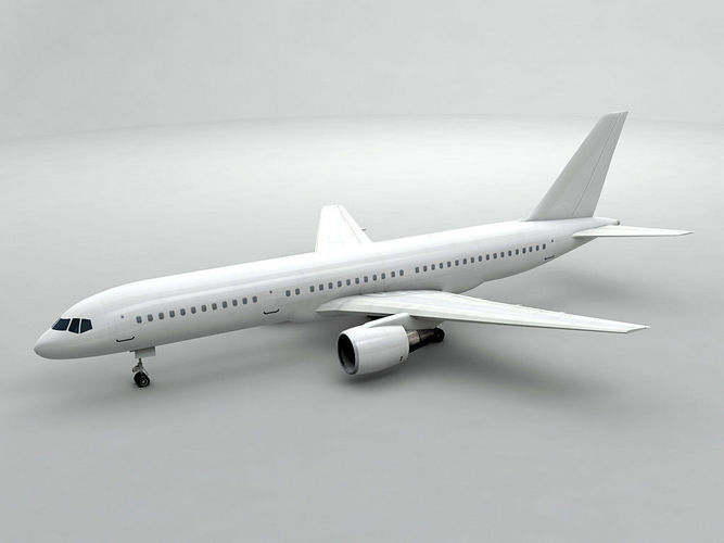 3D model Boeing 757-200 Airliner - Generic White VR / AR / low-poly ...
