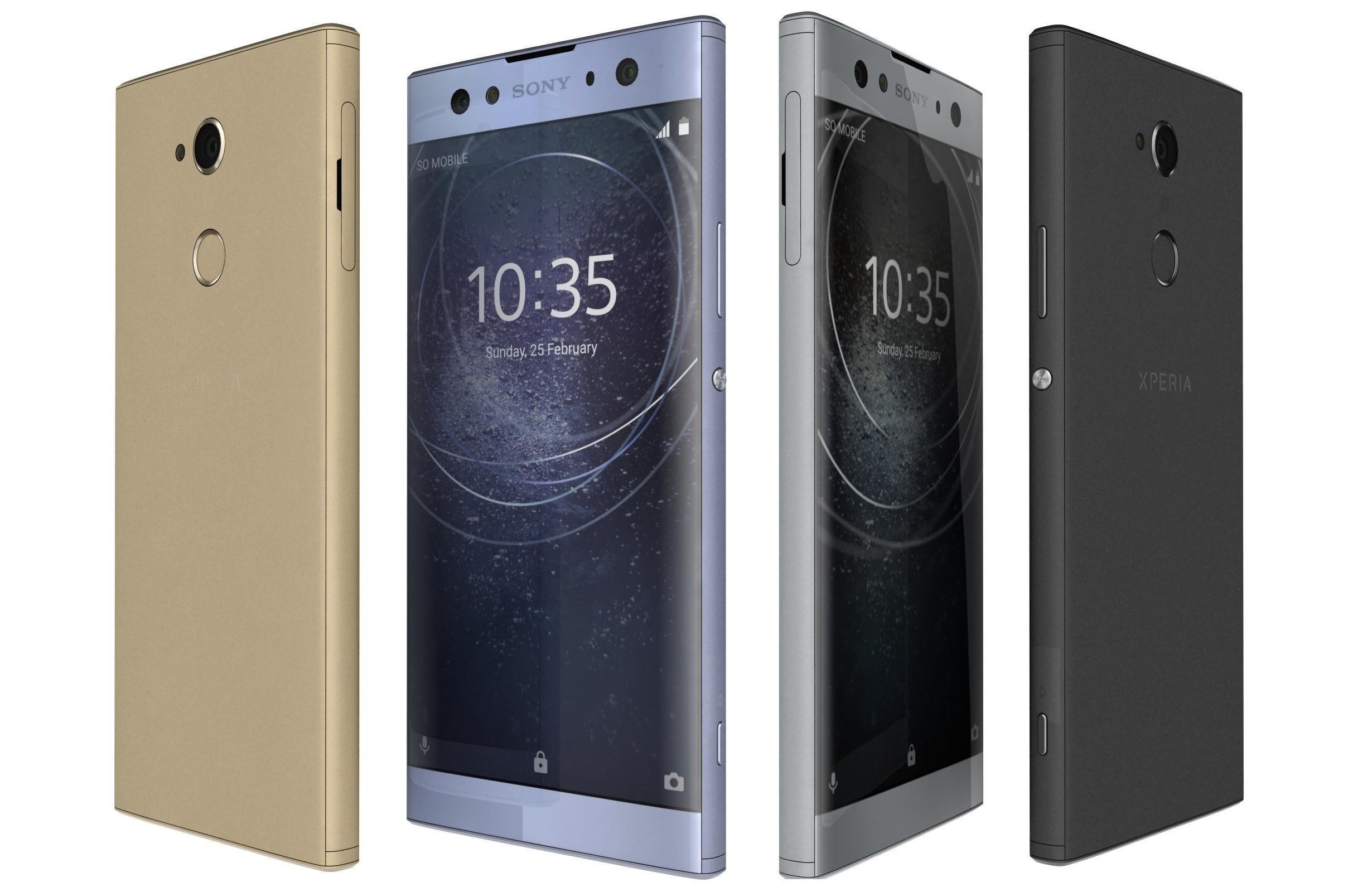 Sony Xperia XA2 Ultra All Colors 3D model | CGTrader