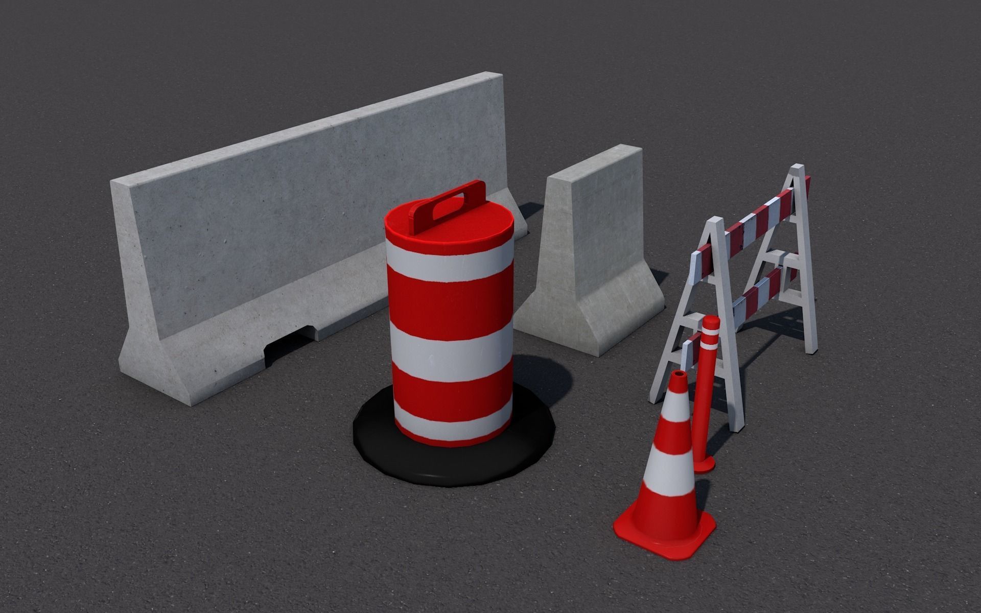 3D model Road Objects VR / AR / low-poly | CGTrader