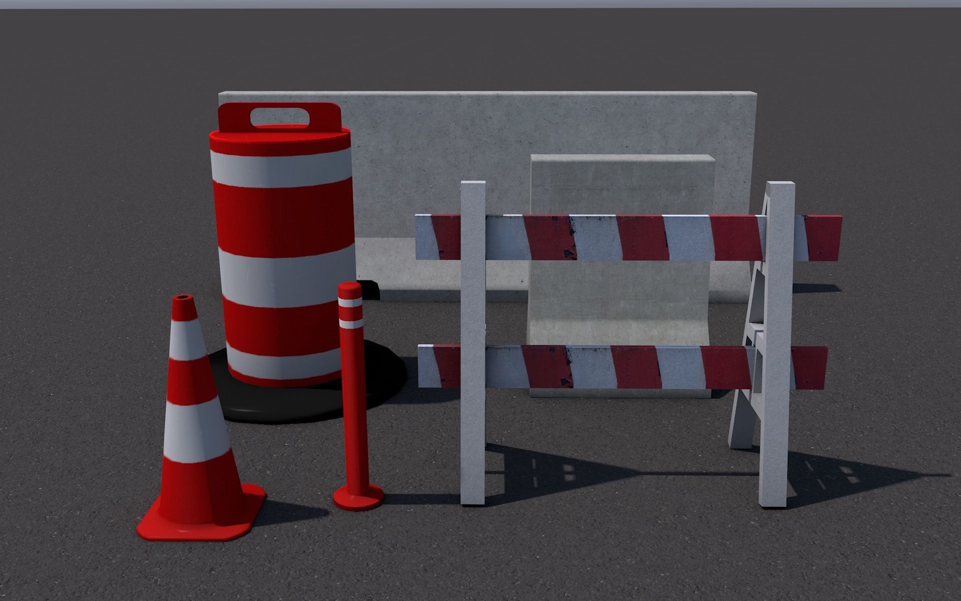 3D model Road Objects VR / AR / low-poly | CGTrader