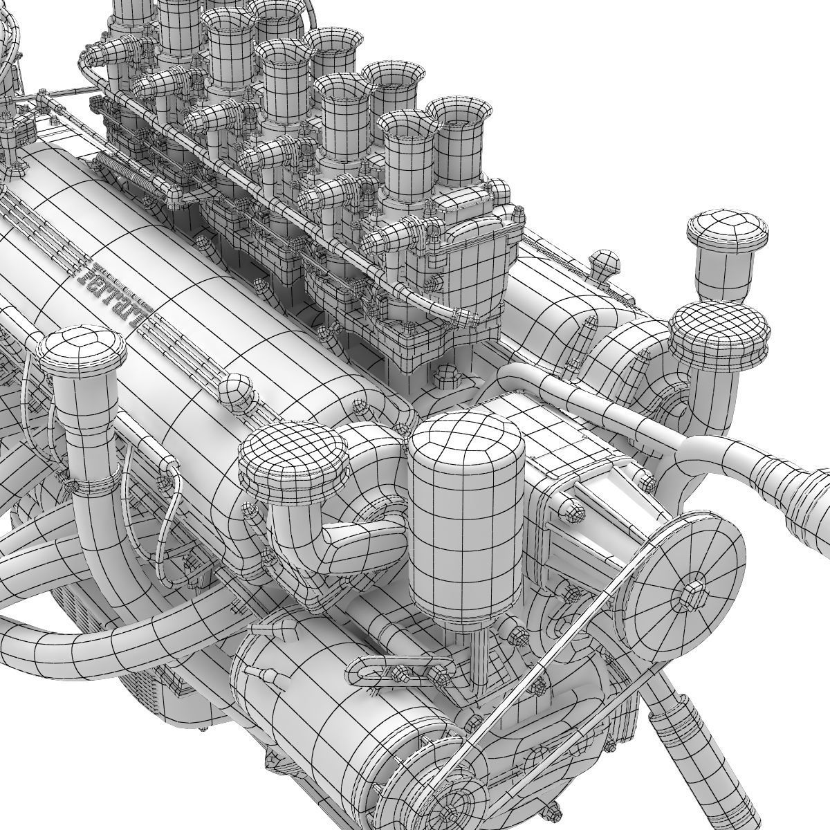 Ferrari Colombo 250 Engine - 3 liter 3D model | CGTrader