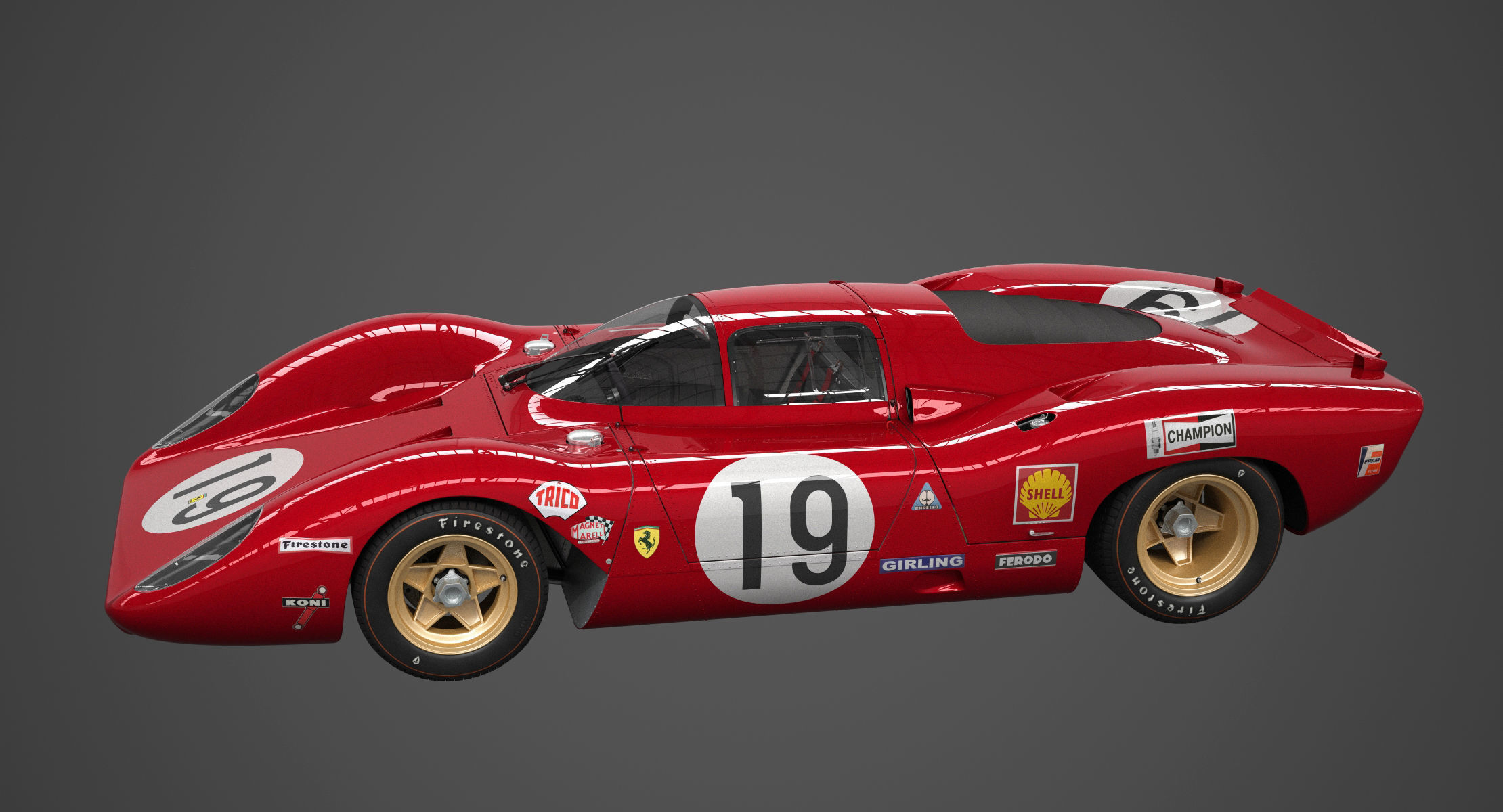 Ferrari 312 P Berlinetta 0868 - Classic 3D model | CGTrader
