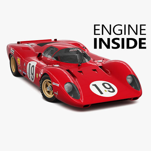 Ferrari 312 P Berlinetta 0868 - Classic 3D model | CGTrader