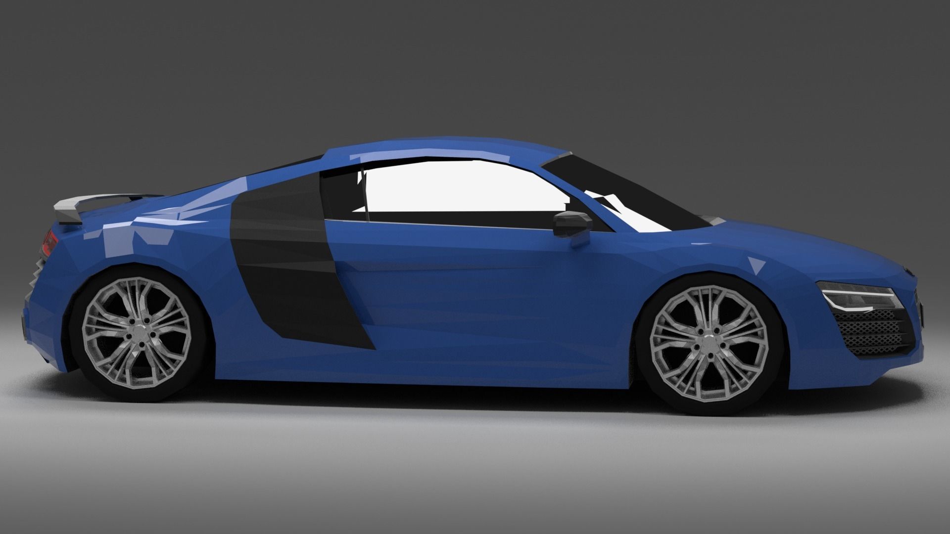 Audi R8 low poly free 3D model | CGTrader