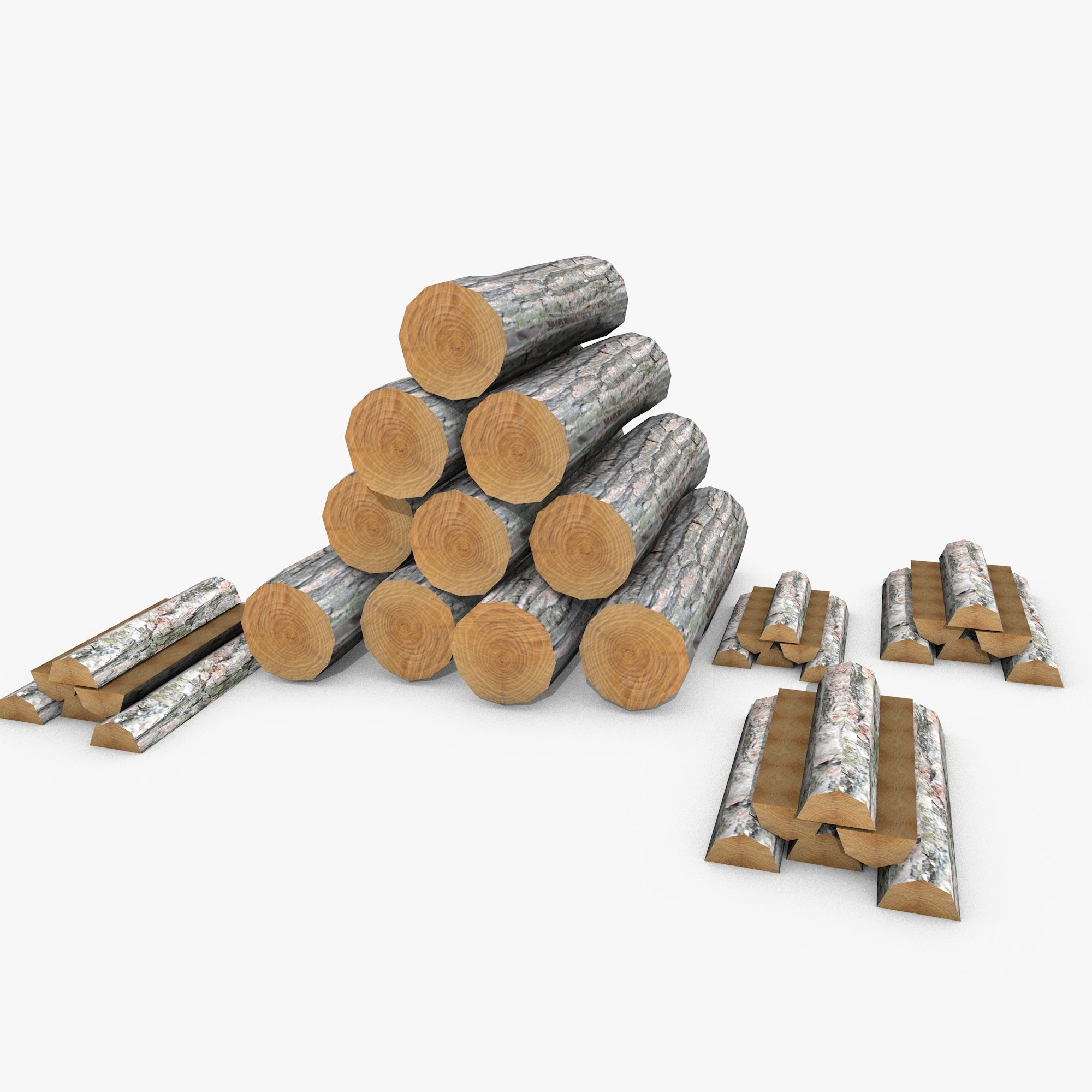 Wooden Logs 3D model | CGTrader