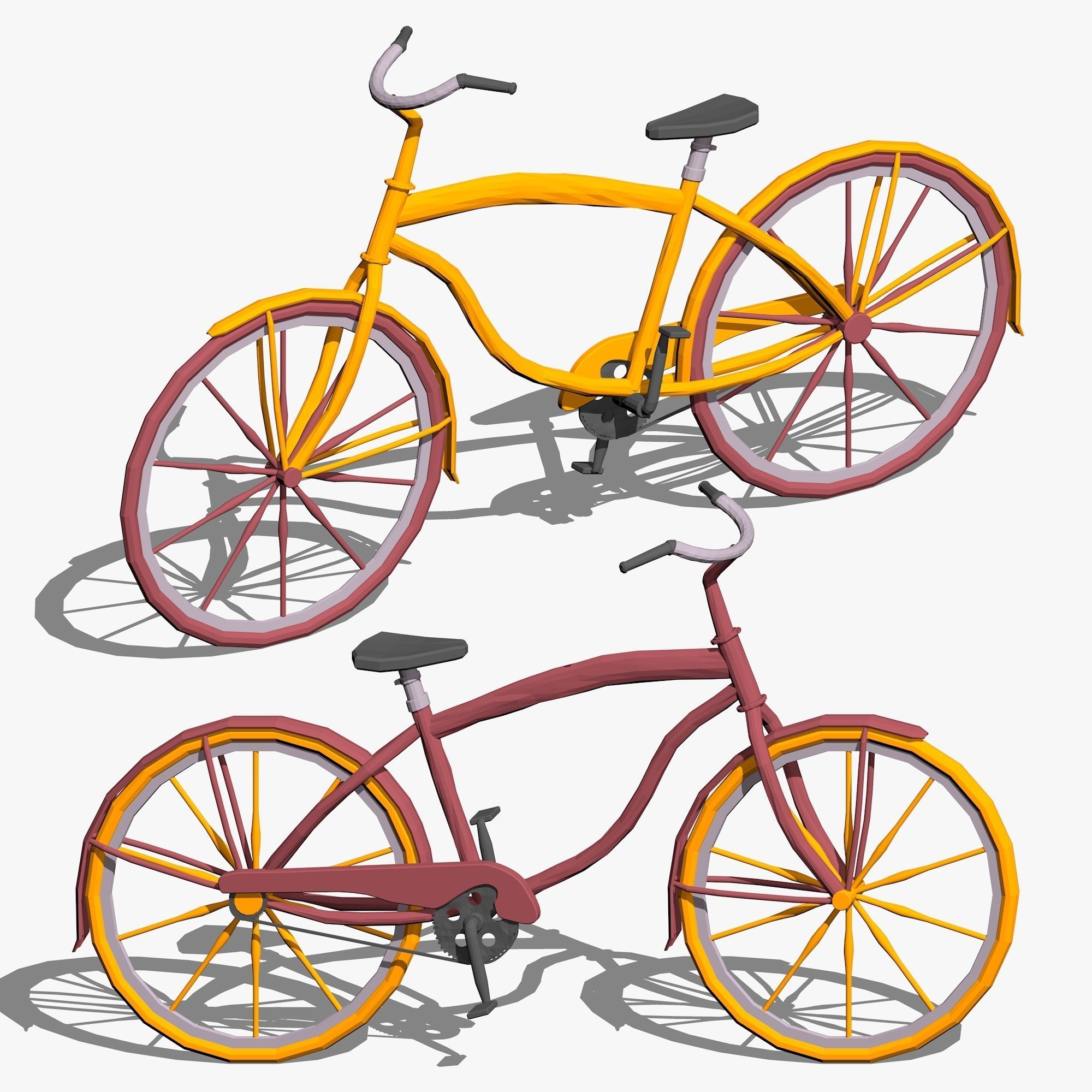 3D model Bicycle in Low Poly Style VR / AR / low-poly | CGTrader