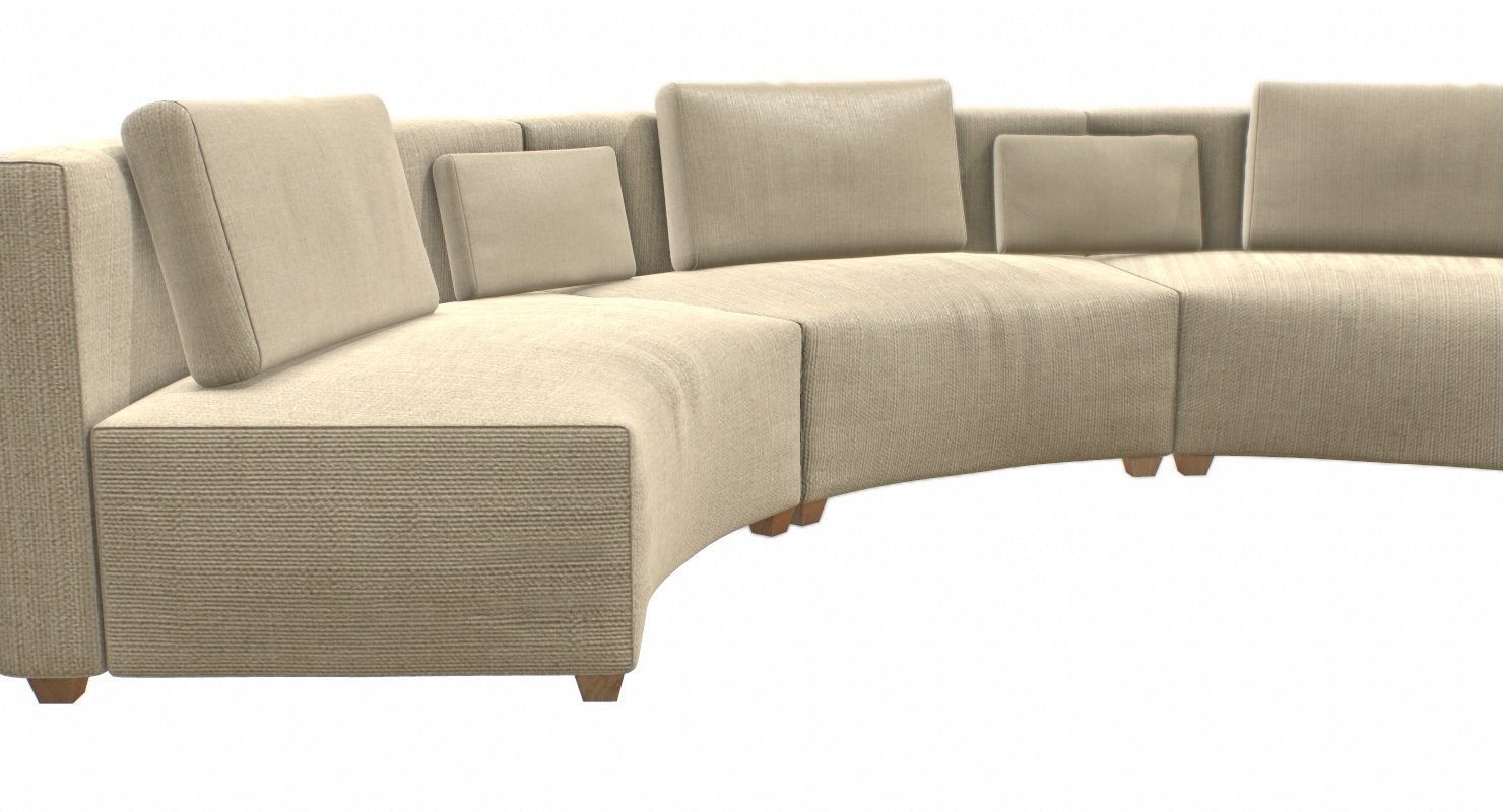 3D model Circular Fabric Sofa VR / AR / low-poly | CGTrader