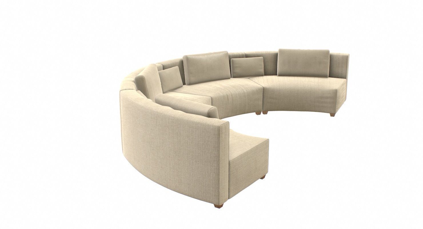 3D model Circular Fabric Sofa VR / AR / low-poly | CGTrader