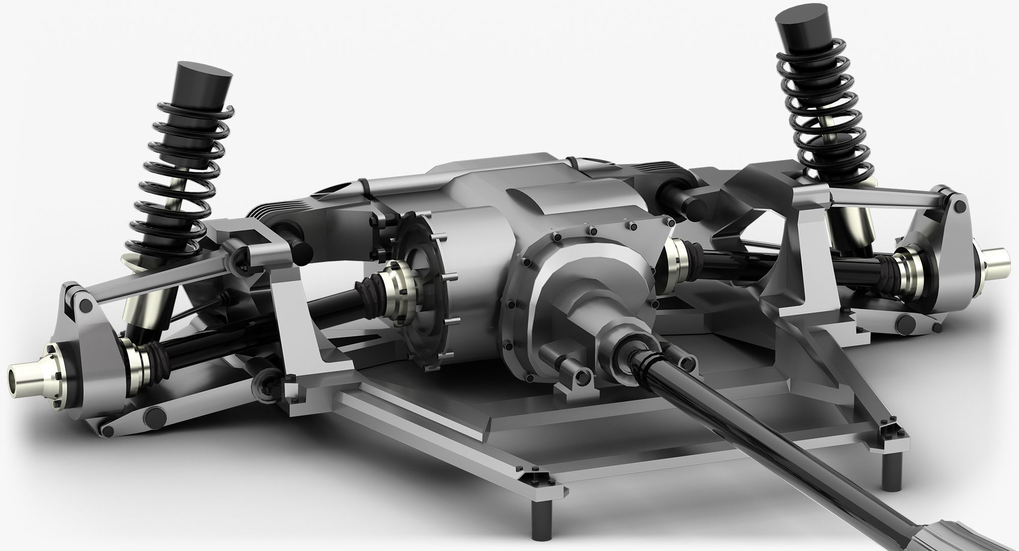 3D model Ferrari Chassis FF - V12 Engine Tipo F133E AWD system VR / AR ...