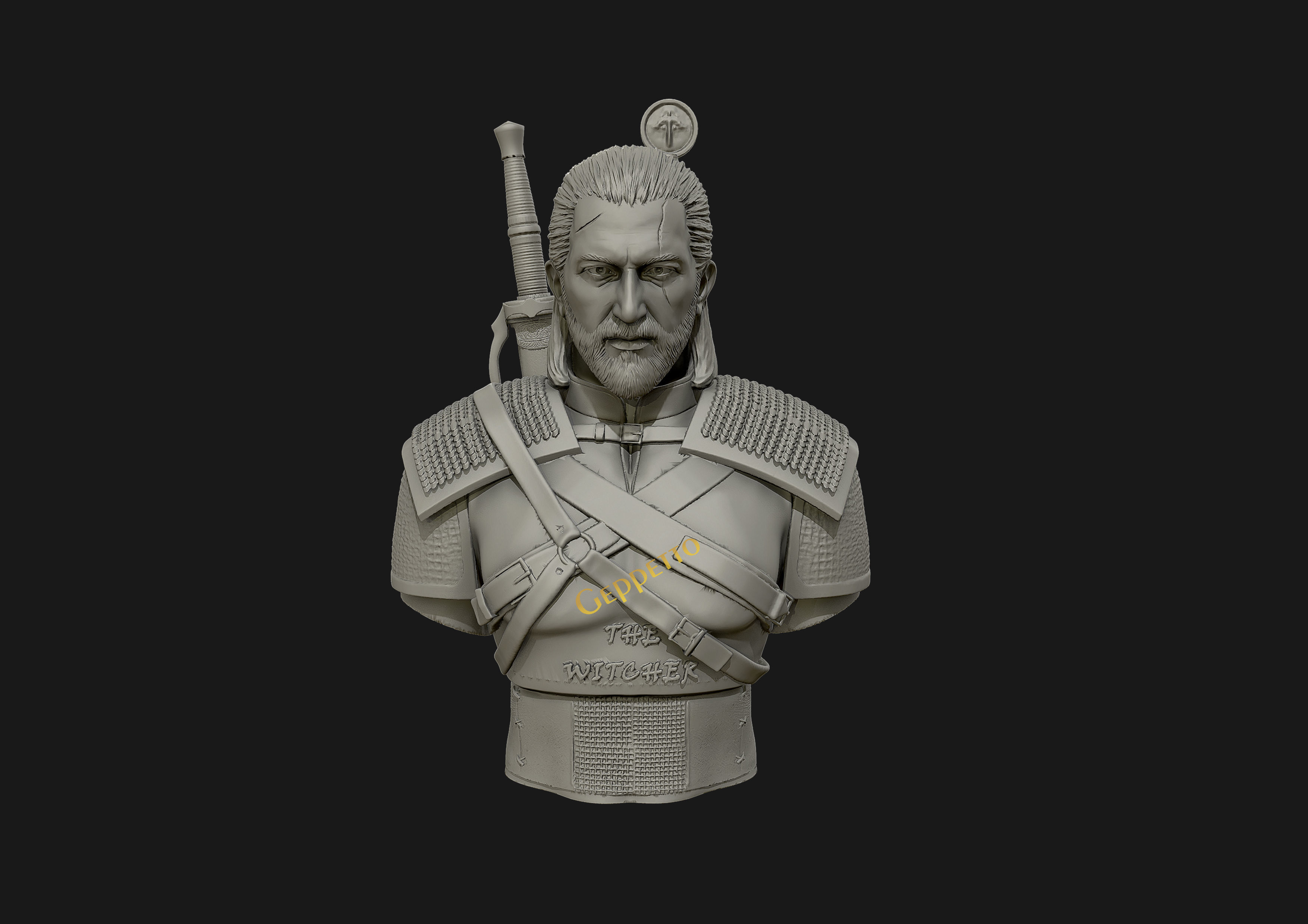 3D Sculpture of the witcher 3D model 3D printable | CGTrader