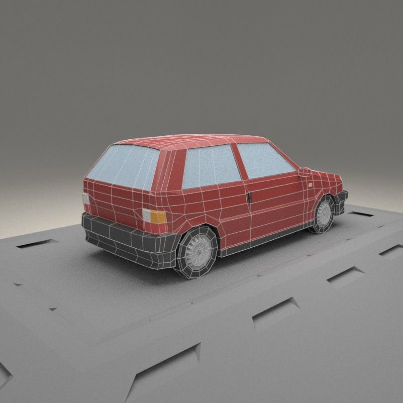 3D model Fiat Uno from 1983 VR / AR / low-poly | CGTrader