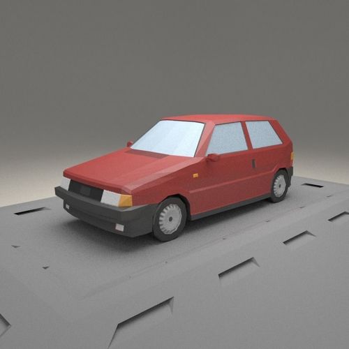 3D model Fiat Uno from 1983 VR / AR / low-poly | CGTrader