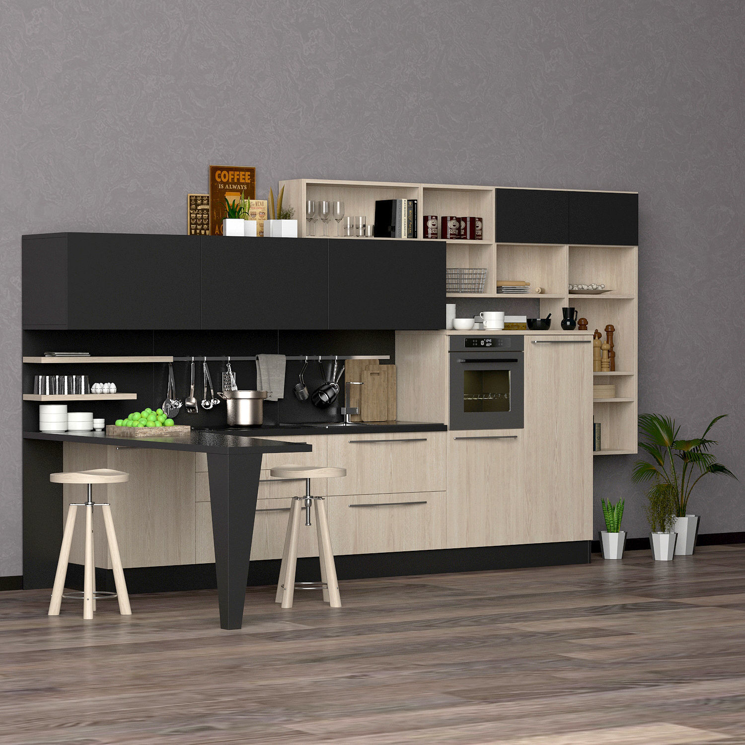 LUBE CUCINE 3D model rigged | CGTrader
