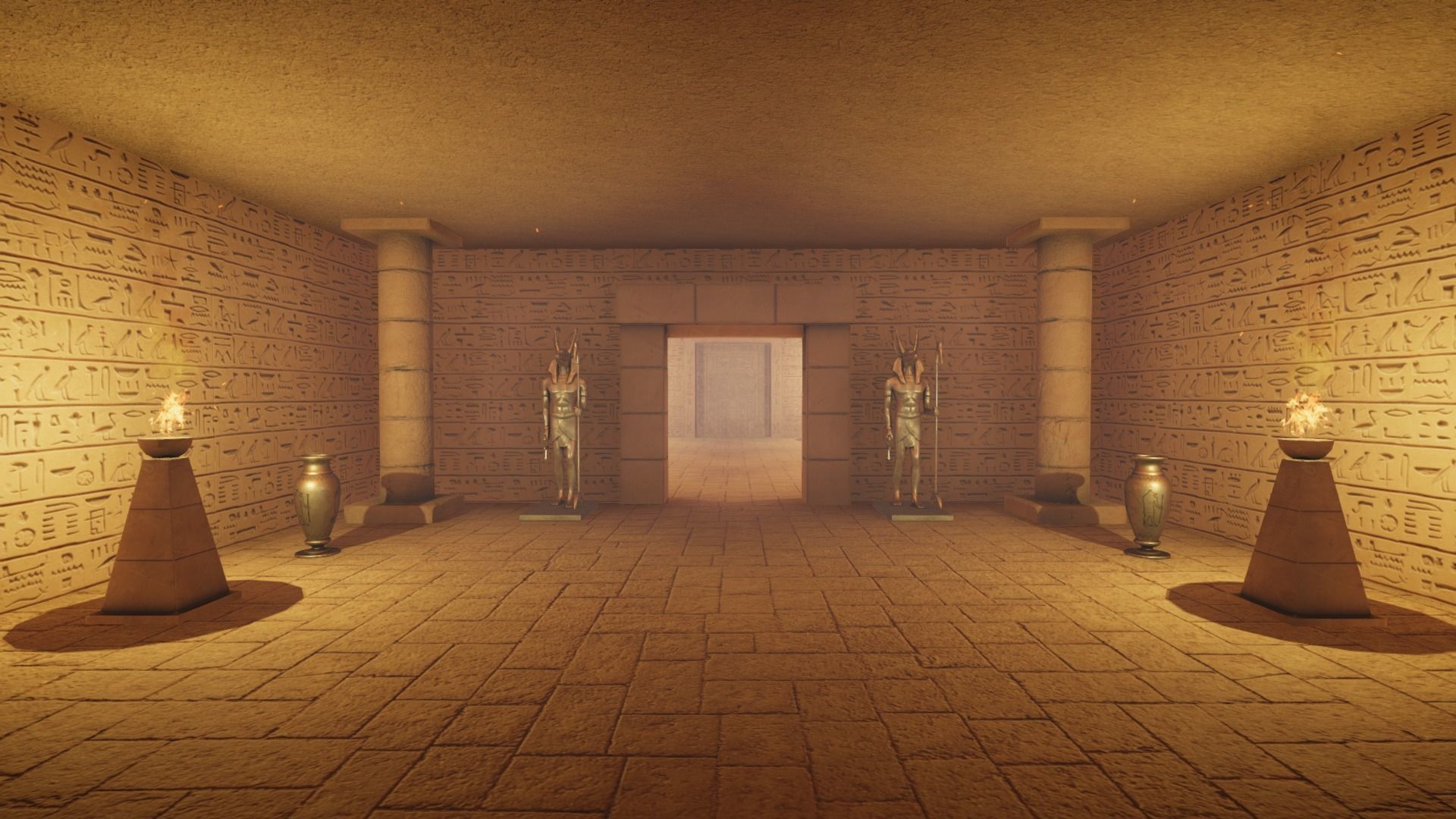 3D model Egyptian Tombs with Pyramid VR / AR / low-poly | CGTrader