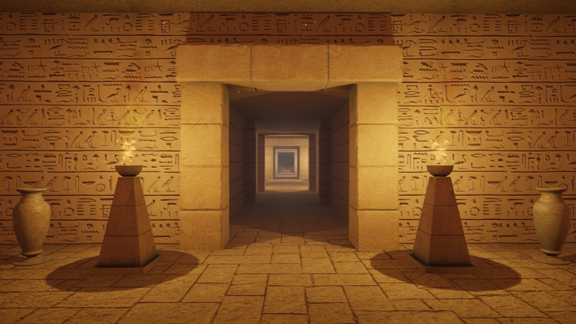 3D model Egyptian Tombs with Pyramid VR / AR / low-poly | CGTrader